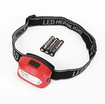 Amazon.com: Hyper Tough 100-Lumen LED HEADLAMP Wide Flood Beam 3-MODES ...