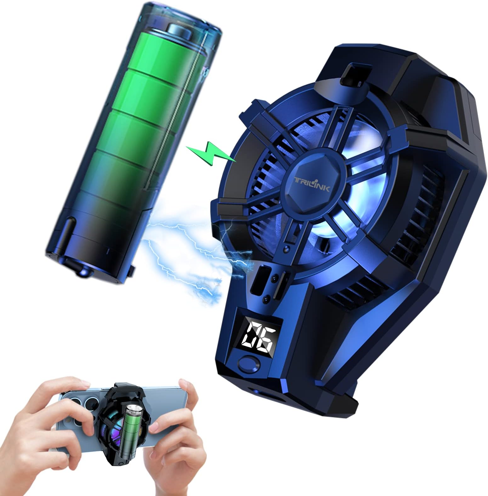 Razer Phone Cooler Chroma (Universal Clamp) - Smartphone Cooling Fan ...