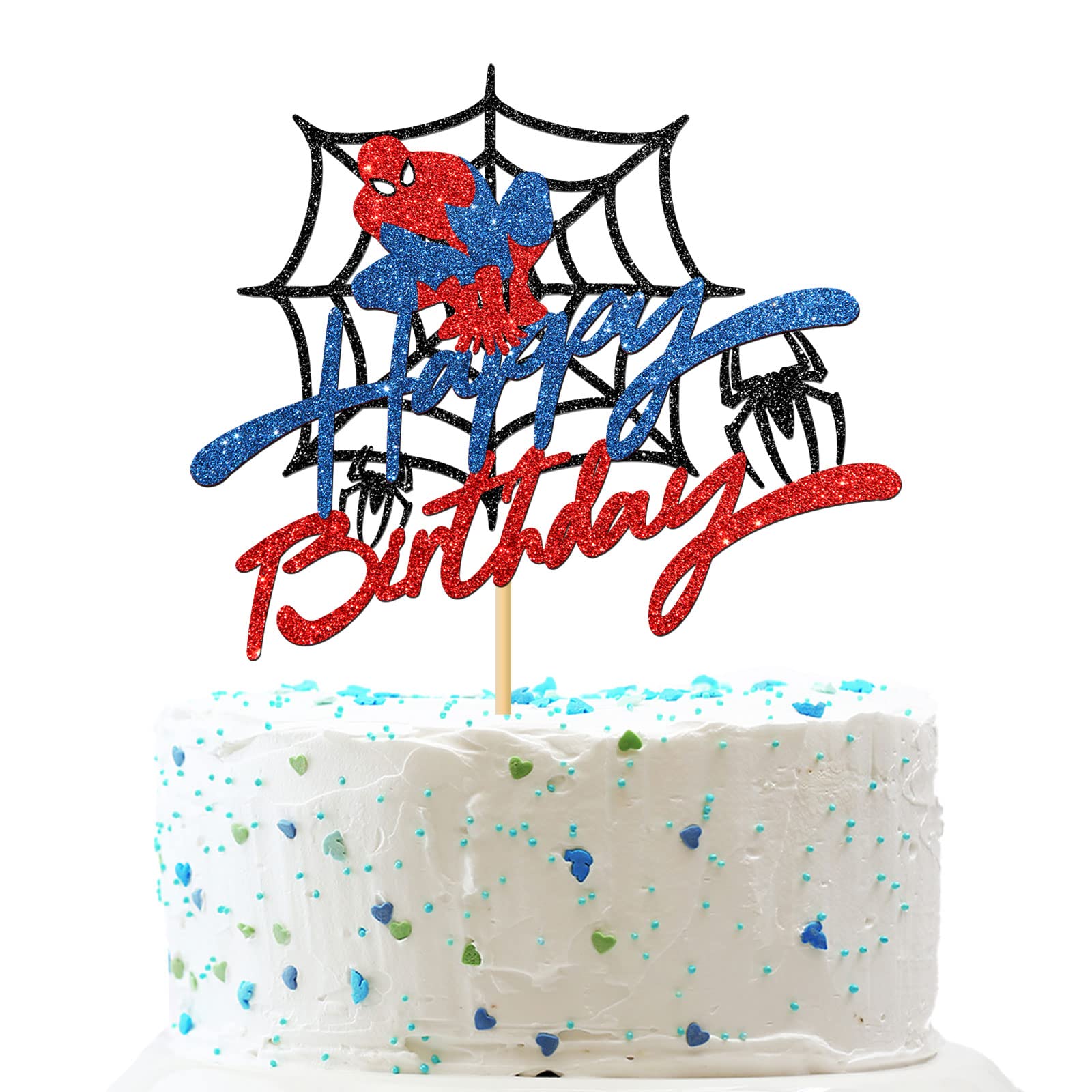 Snapklik.com : Spider Happy Birthday Cake Topper, Cartoon Movie Theme ...