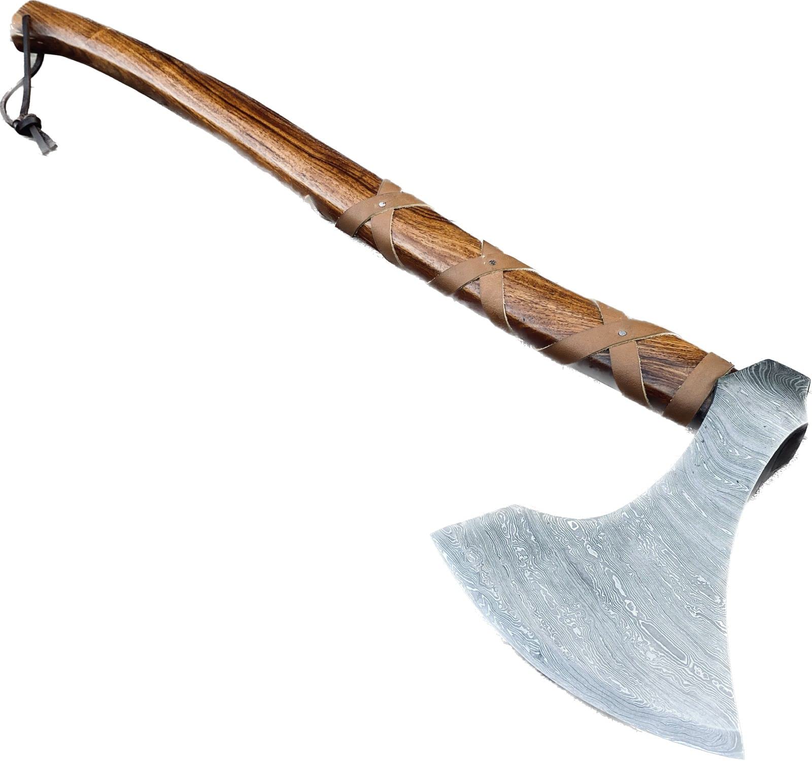 Viking Style Throwing Axe Handmade Damascus Viking Bearded Axe - Large ...