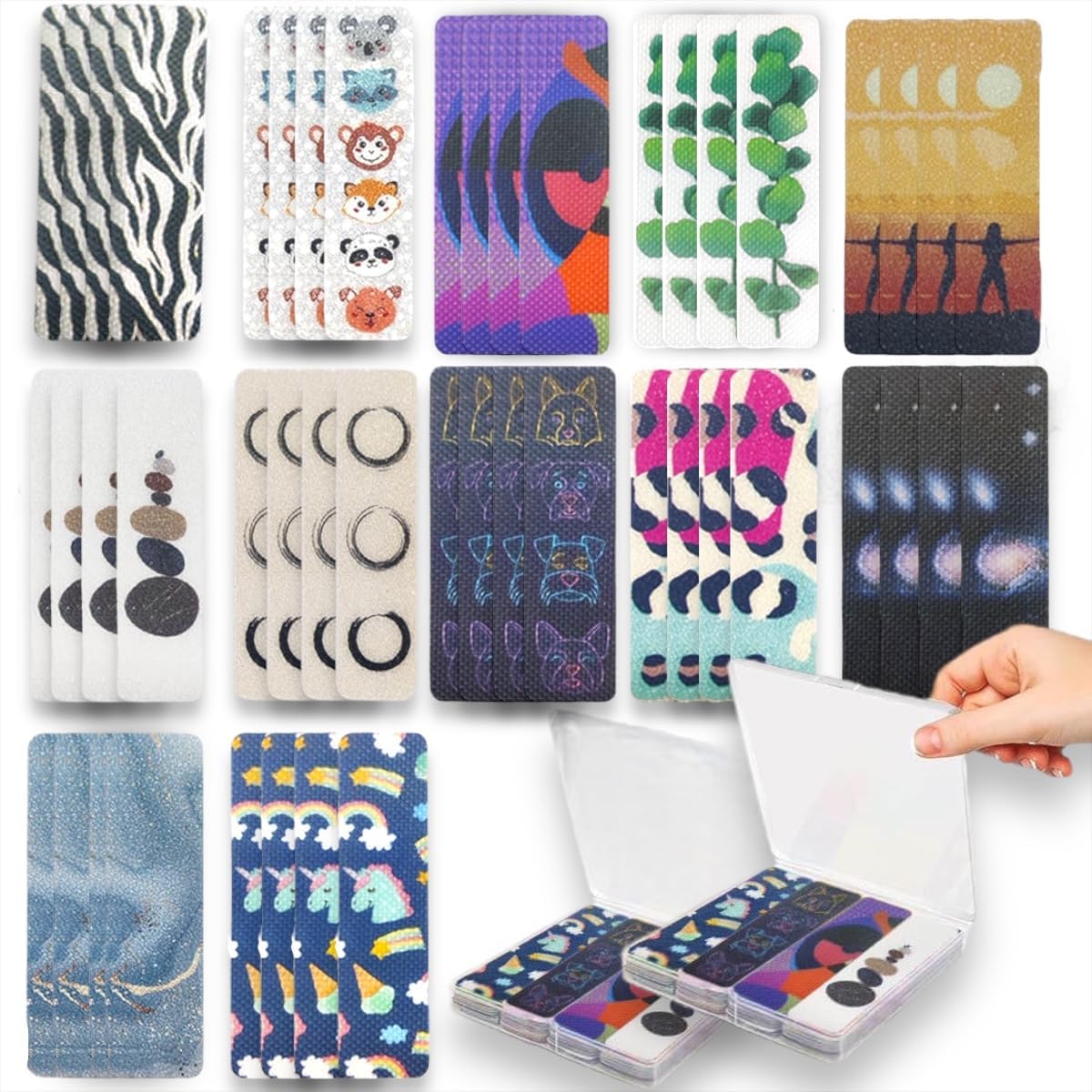 96 Calm Strips, Sensory Stickers Different Textures (2 Textures ...
