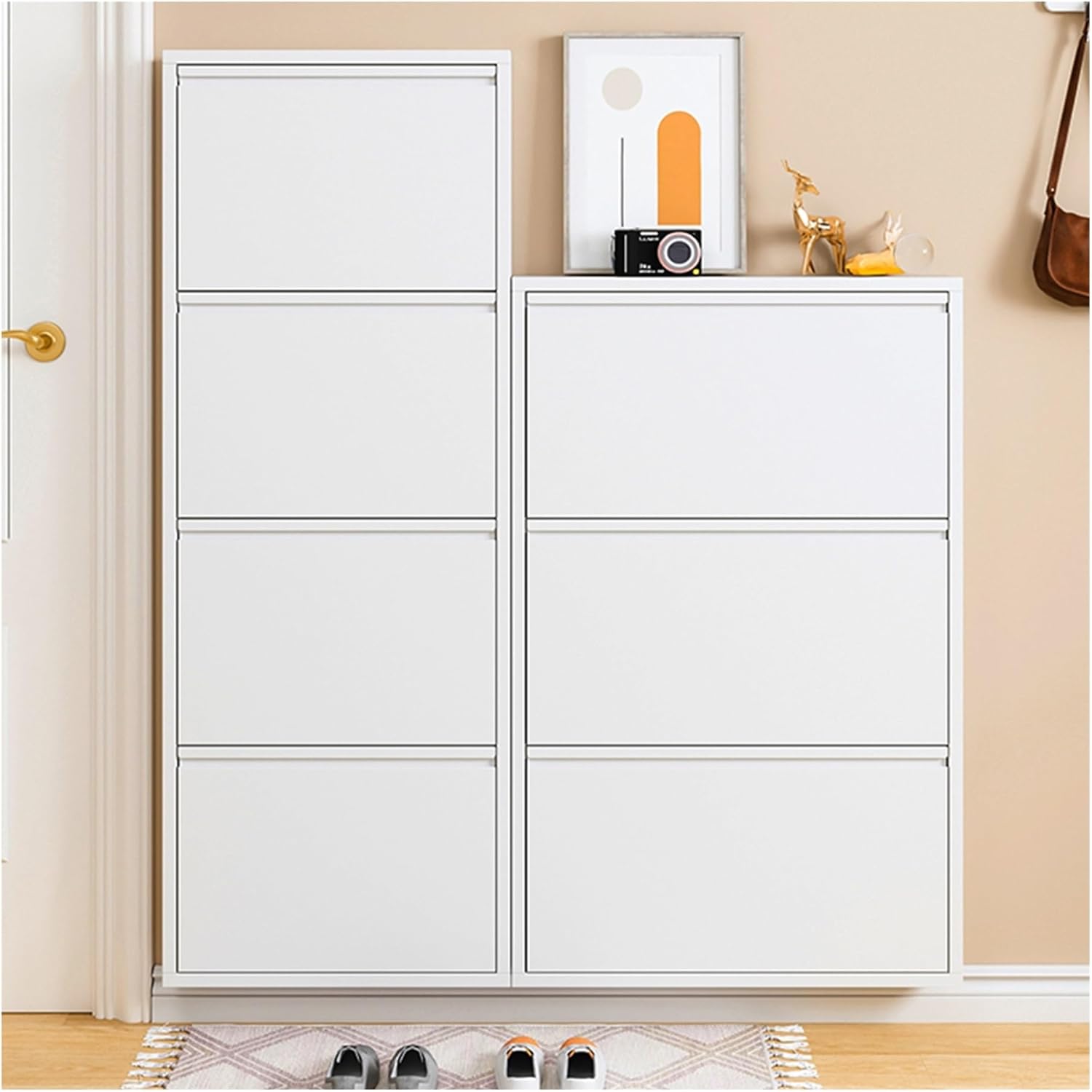 Amazon.com: Shoe Cabinet for Entryway Slim,Narrow Shoe Storage Cabinet ...