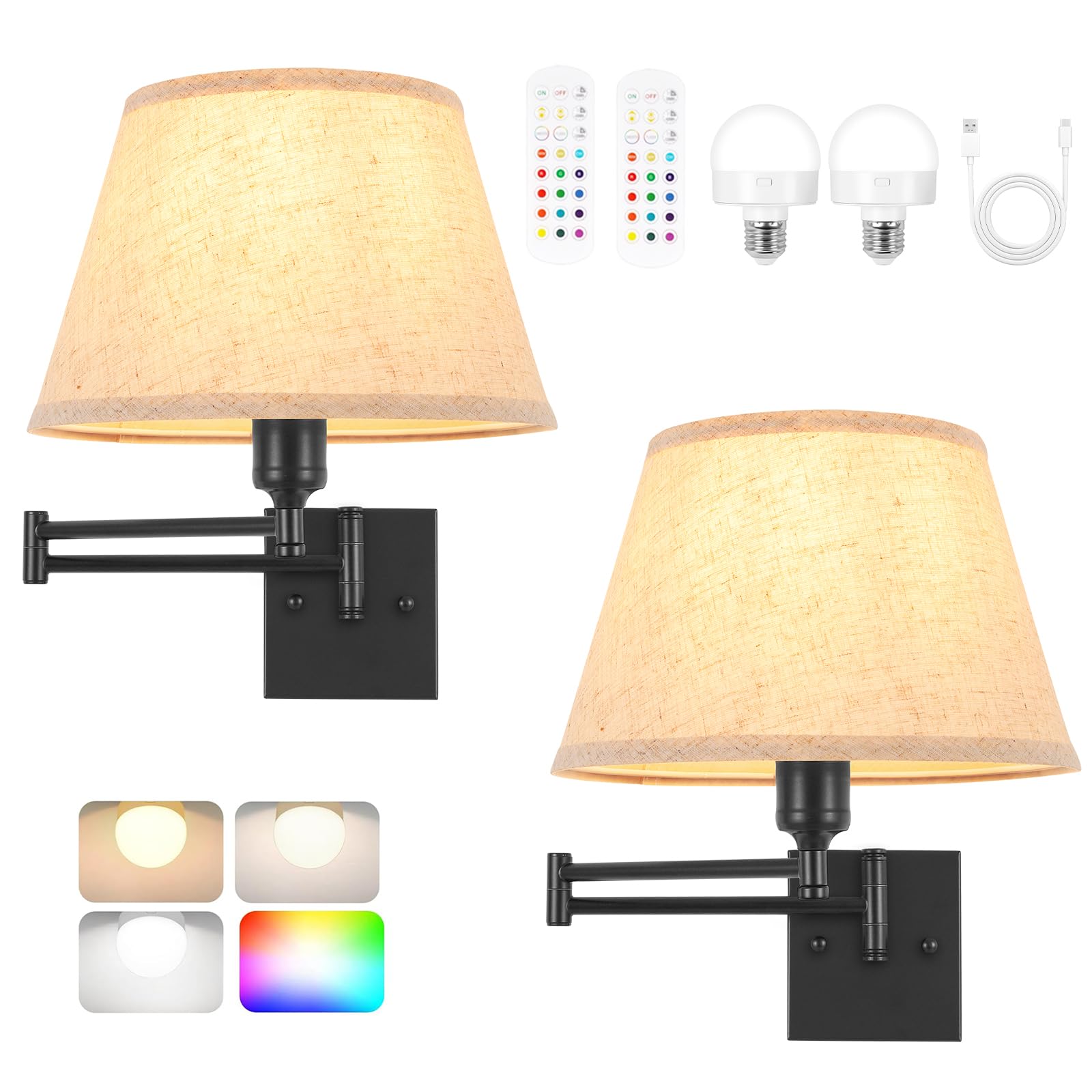 TRLIFE Battery Operated Wall Sconces, Rechargeable Wireless Wall Sconce ...