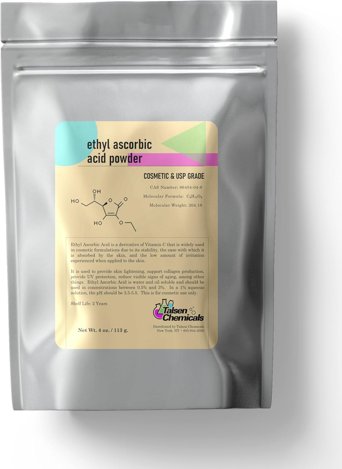 Ethyl Ascorbic Acid Powder (4 Ounce / 113 grams) Stable Vitamin C ...