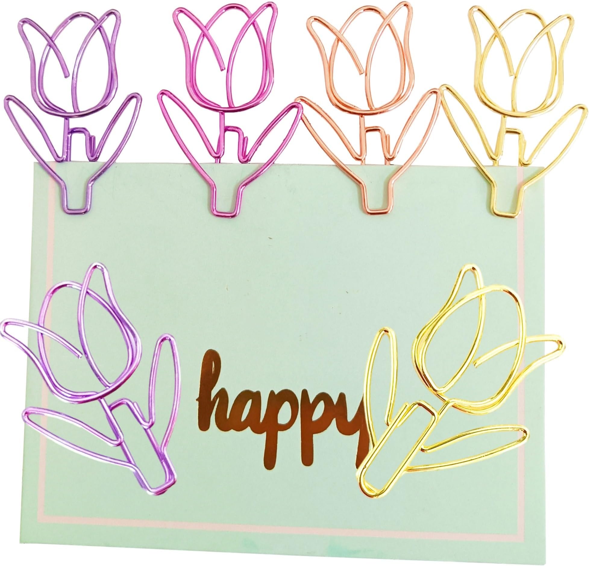 Amazon.com : KOOTIKO Multicolor Cute Paper Clips Assorted Sizes Smooth ...