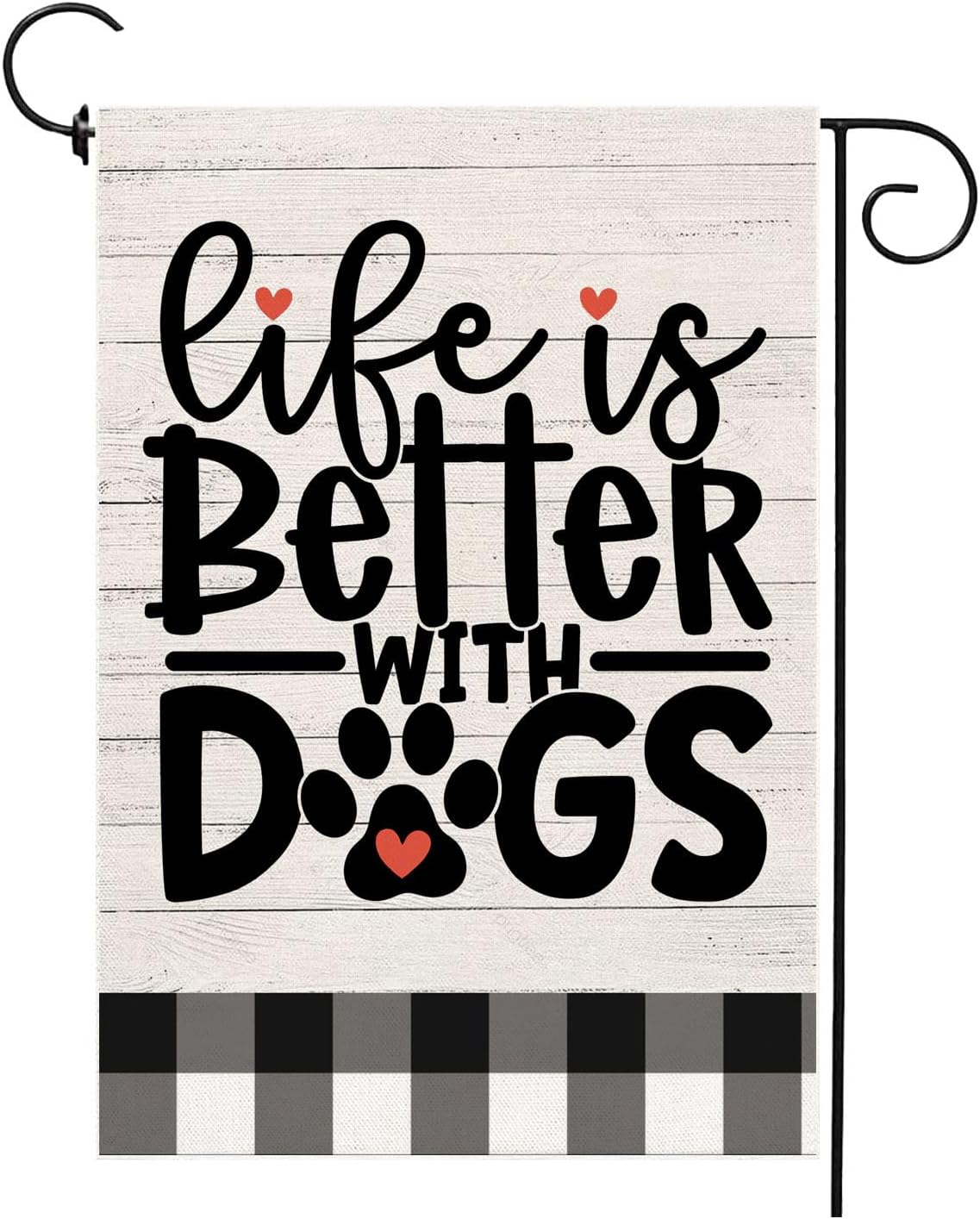 Amazon.com : Life Is Better With a Dog,Garden Flag Double Sided, Pet ...