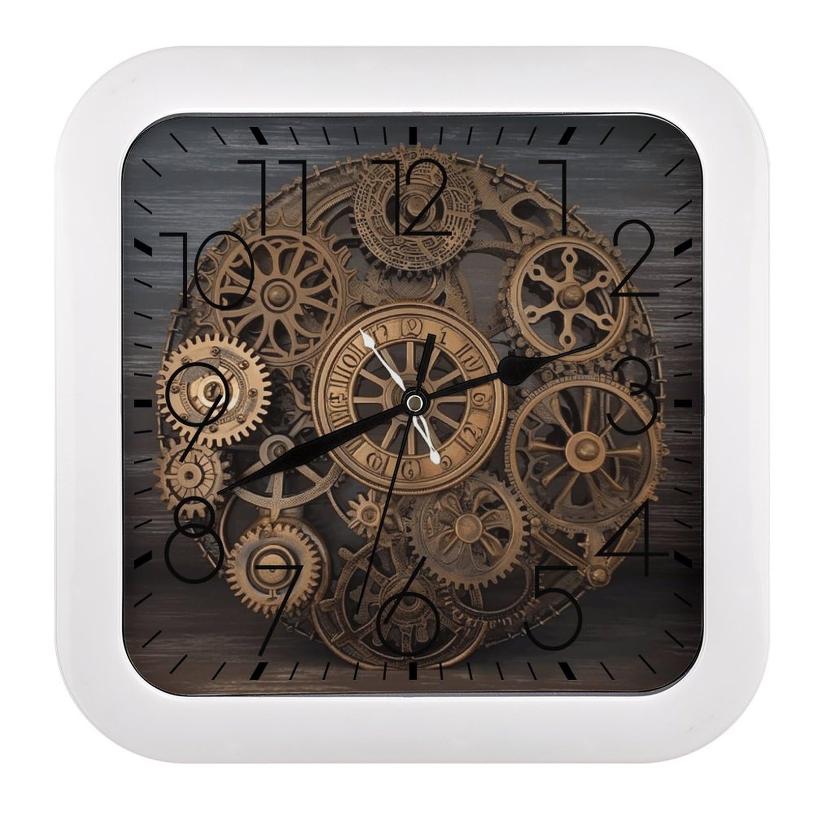 Simple Clock Gears Drawing Gear Glyph Icon Illustration With Clock.