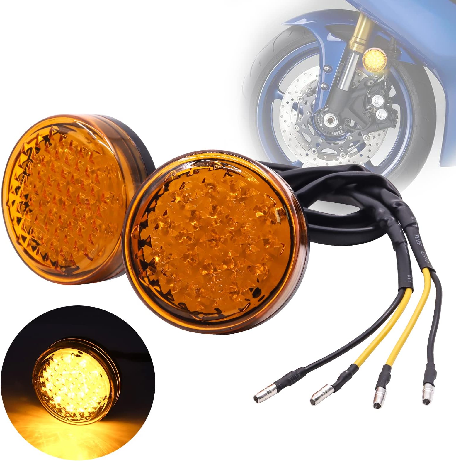 Amazon.com: ZHHXYanh Motorcycle Turn Signal Lights Led Blinkers ...