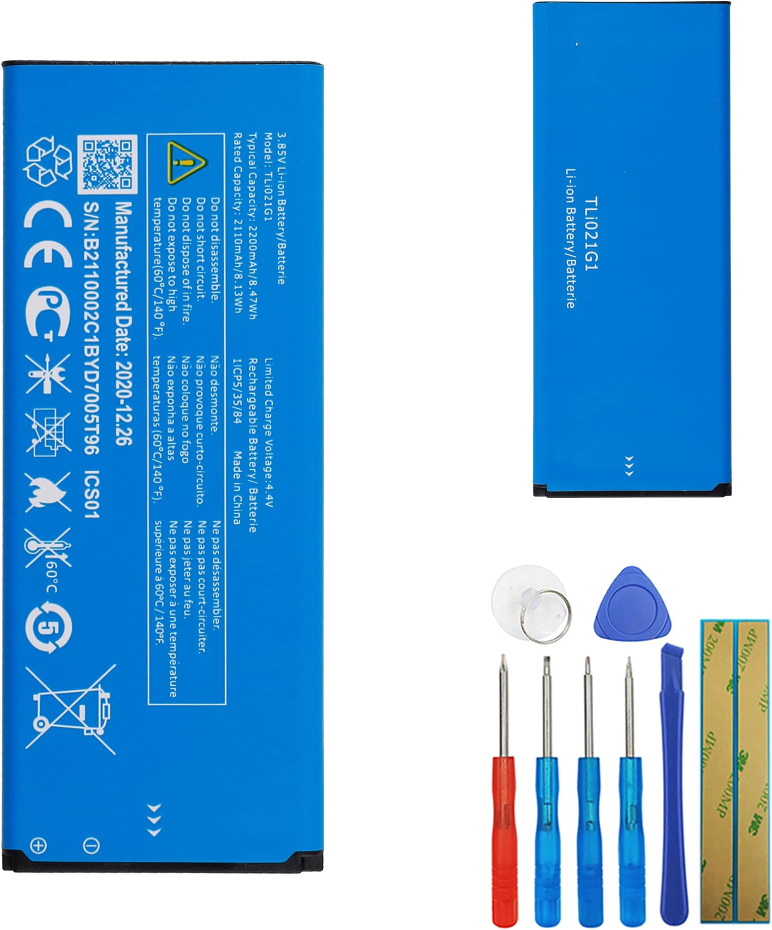 Amazon.com: TLi028C7 Battery,[3000mAh] New 0 Cycle Battery Replacement ...