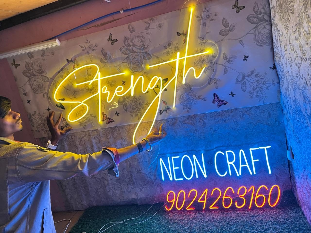 Buy Customise Neon Light | Neon Lights For Wall | Couple Name Night ...