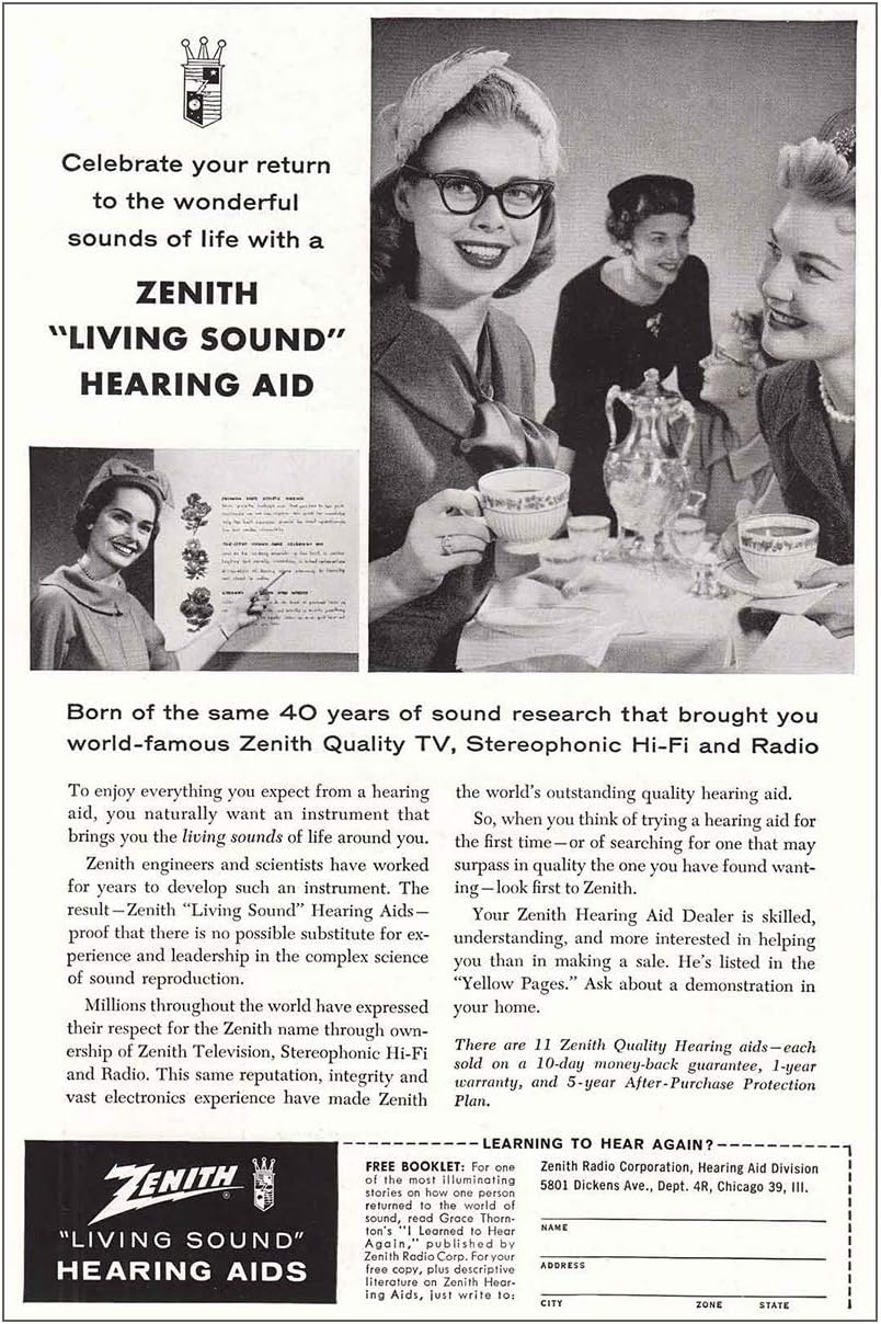 Amazon.com: RelicPaper 1959 Zenith Living Sound Hearing Aid: Wonderful ...