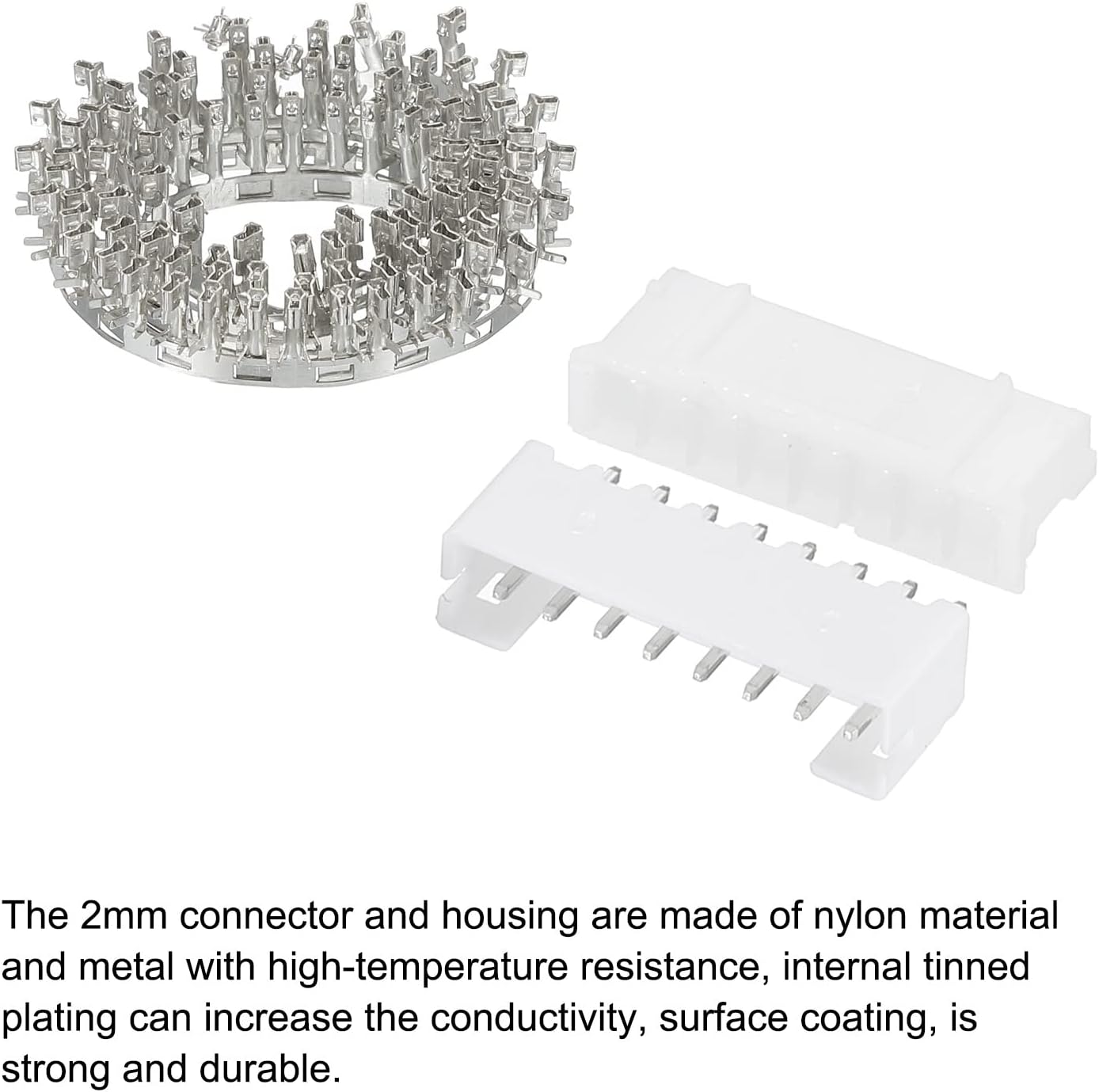 Buy MECCANIXITY 2mm Pitch Connector Kits 8 Pin Male Female Header ...
