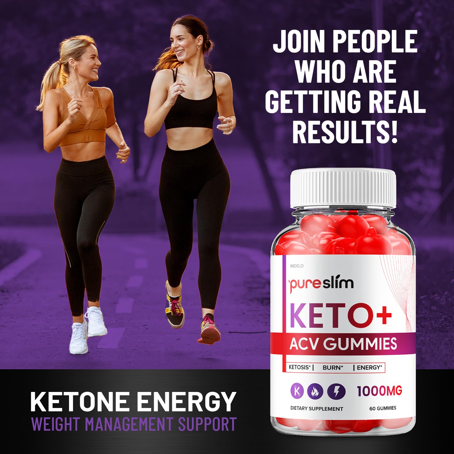 Pure Slim Keto ACV Gummies 180g (3 Pacotes) - Fórmula Avançada PureSlim ...