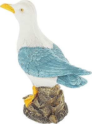 HOMERRY Garden Bird Statue - 4pcs Small Seagull Décor Birds Figurines ...