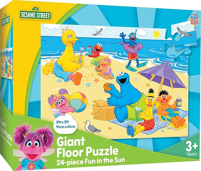 Amazon.com: Masterpieces Sesame Street - Fun in The Sun 24pc Floor ...