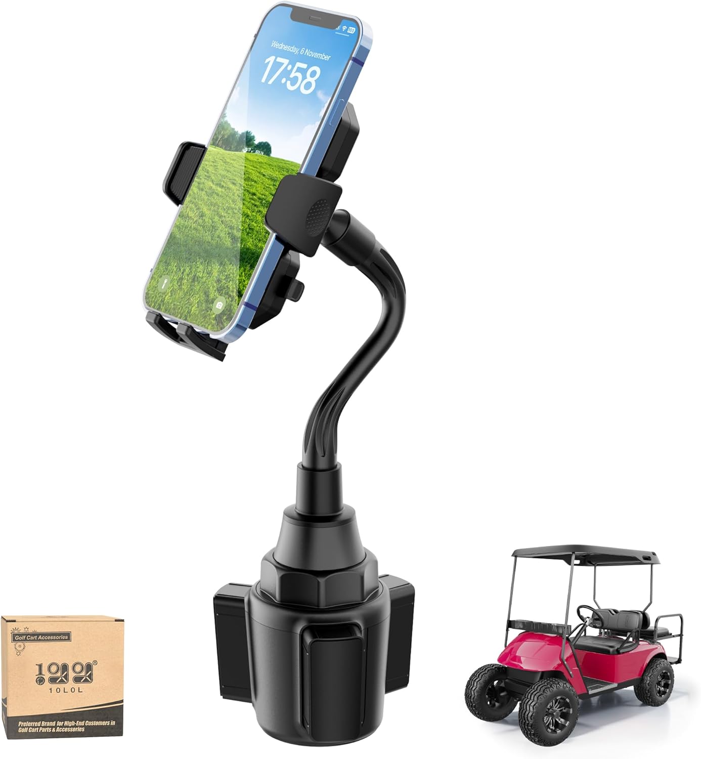 Amazon.com: 10L0L Golf Cart Phone Holder Mount, Universal Phone Mount ...