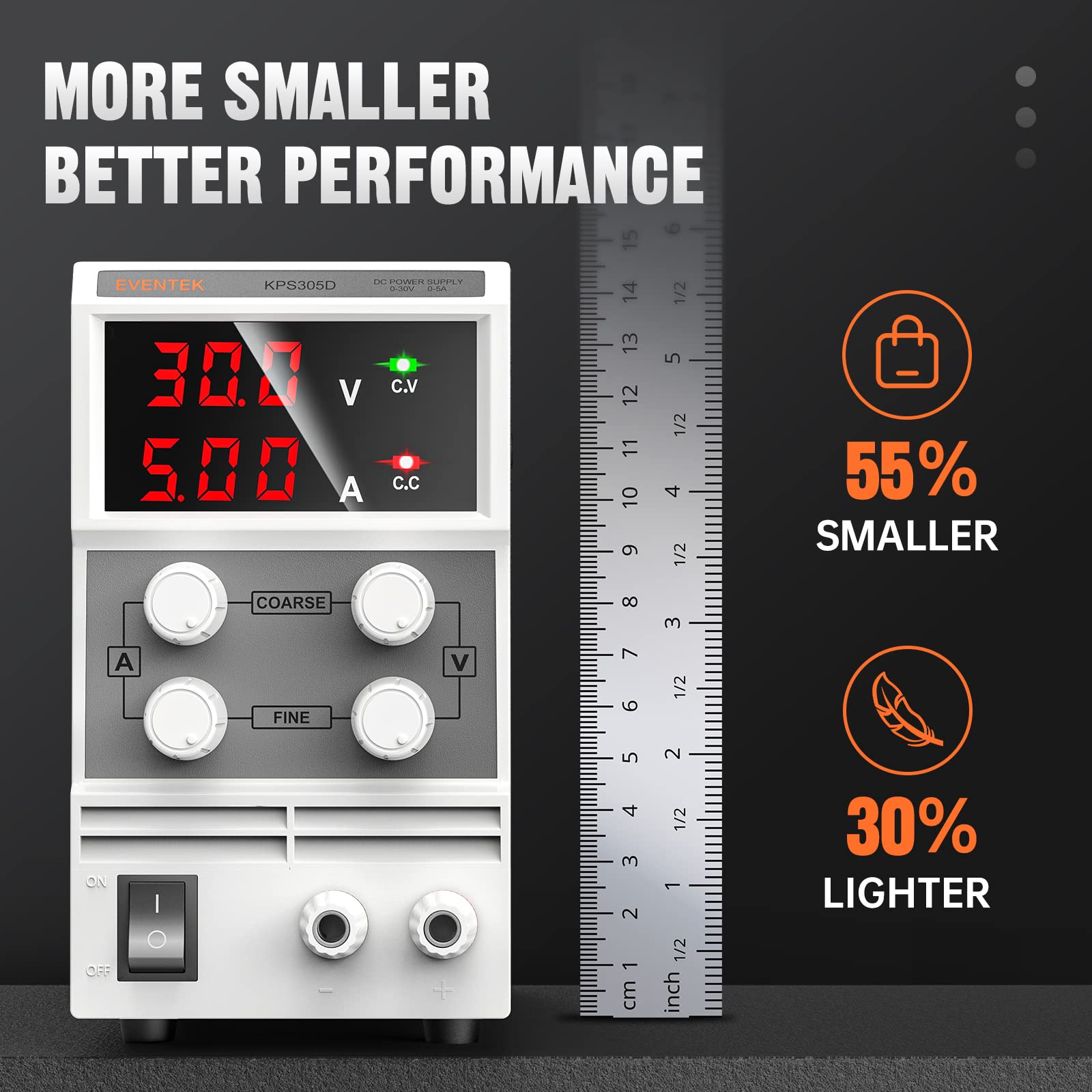 Snapklik.com : DC Power Supply Variable(0-30 V 0-5 A), Eventek KPS305D ...