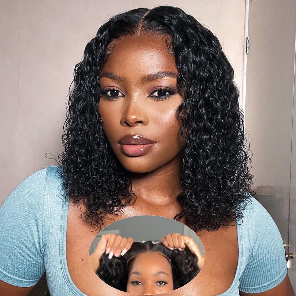 Amazon.com : Smilegirl Wear and Go Glueless Wigs Human Hair Pre Plucked ...