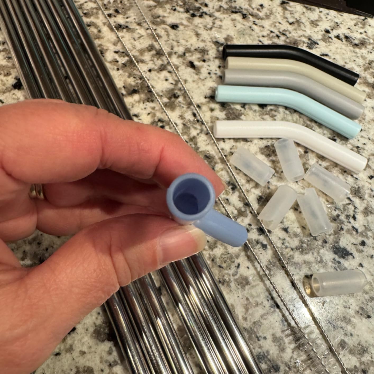 Amazon.com: Soledea 30 oz Straight Metal Straws with Silicone Tip for ...