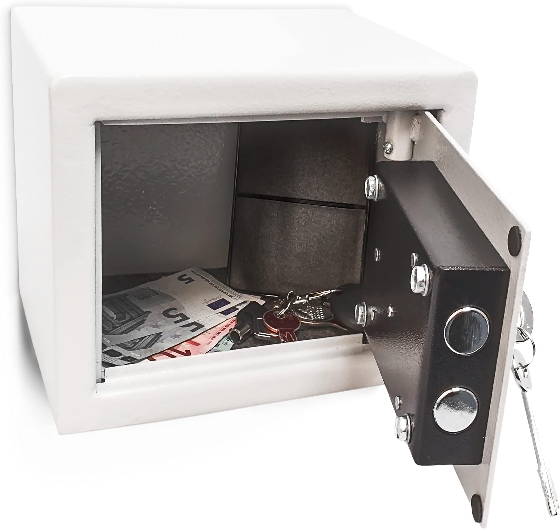 Relaxdays Home Safe With Keys, Double-bit Lock, Fix To Wall/Floor, Mini ...
