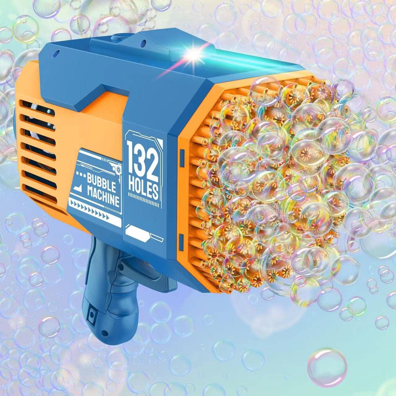 Olvidy Bubble Gun, 6000+ Bubbles Per Minute Bubbles,69 Holes Large ...