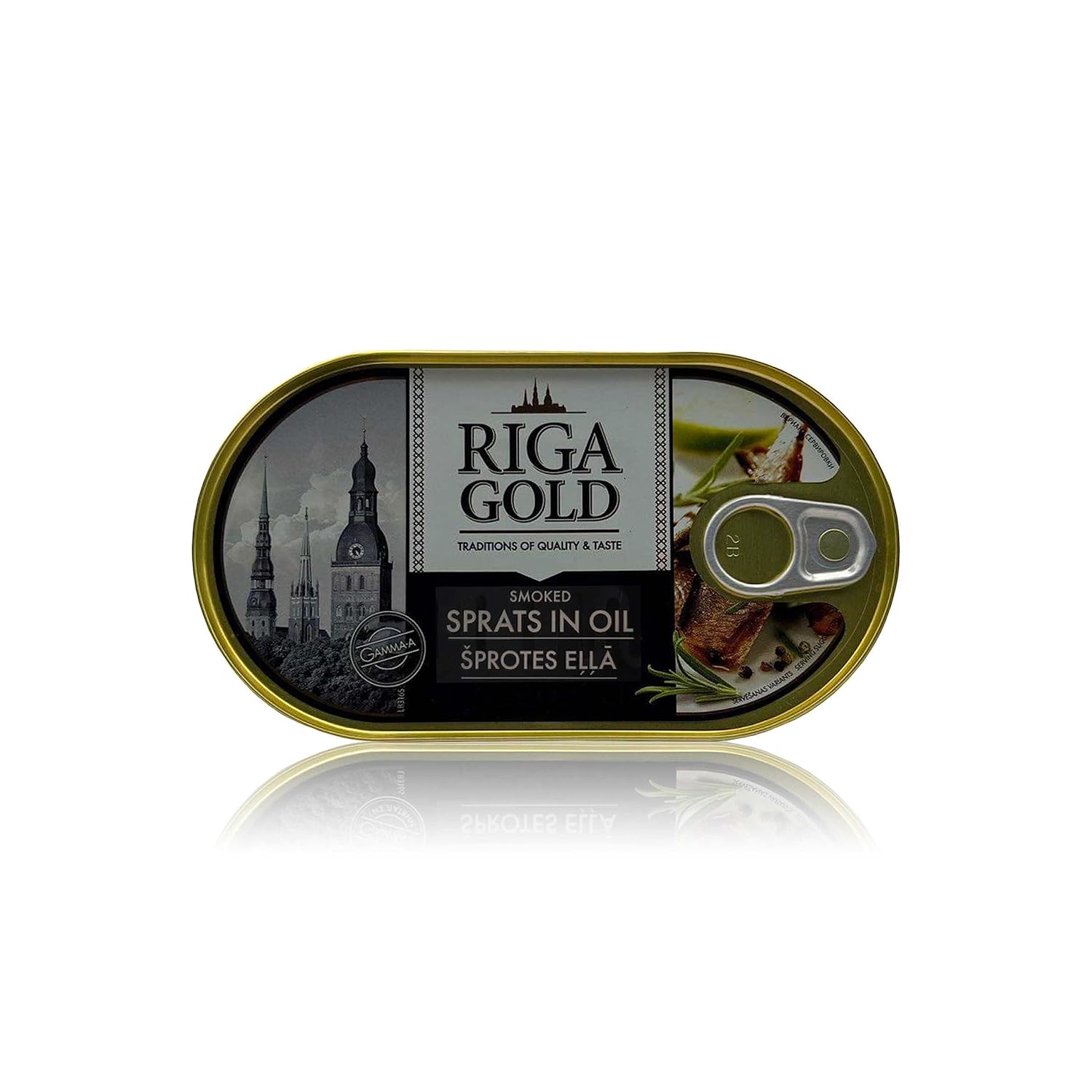 Amazon.com: RIGA GOLD Shproti, Sprats in Oil, 190gr (Pack 3) : Grocery ...