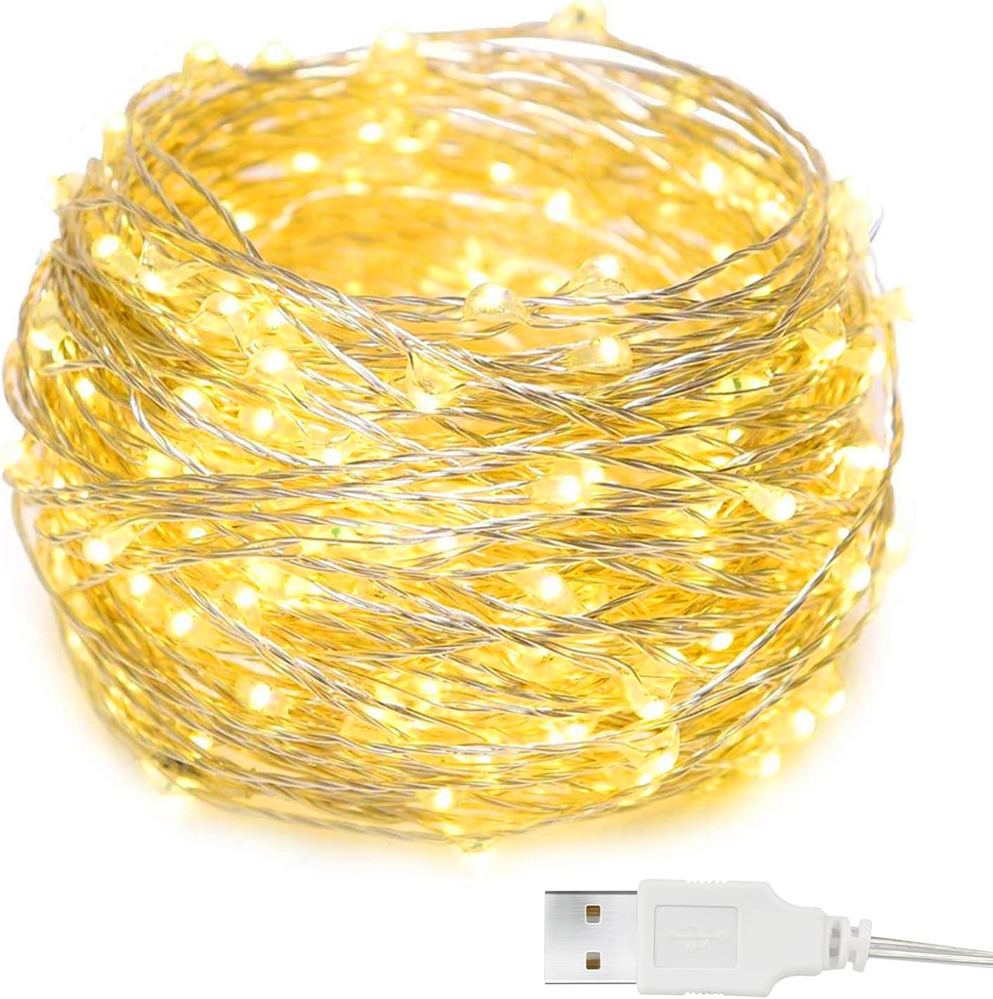 12M Draht Micro Lichterkette, 120 LED Lichterkette Wasserdicht mit ...