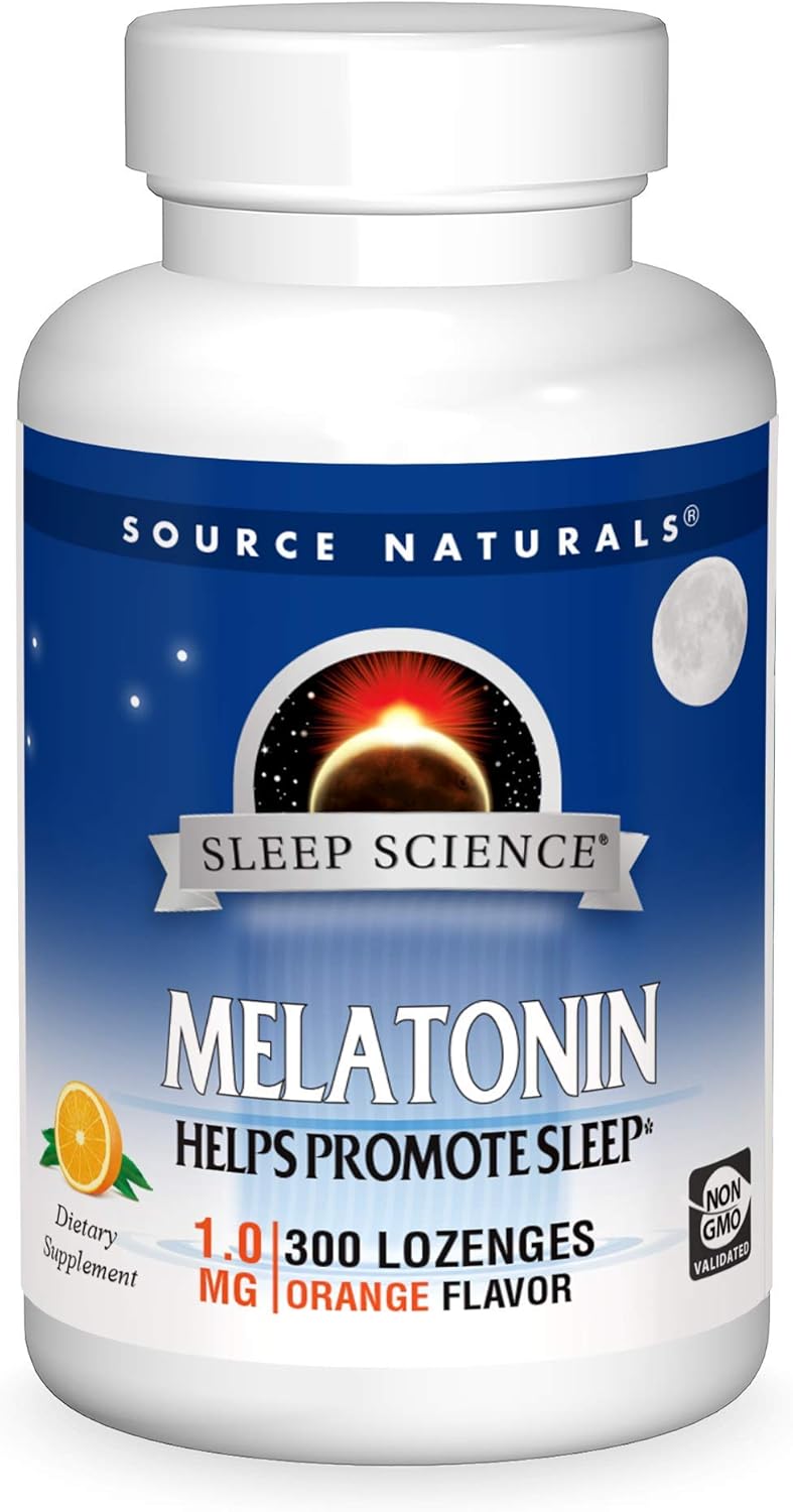 Amazon.com: Source Naturals Melatonin 1 mg - 300 Orange Flavored ...