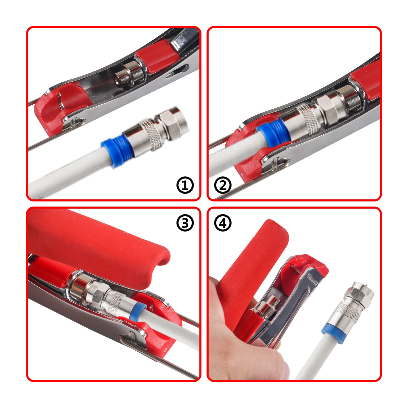 Snapklik.com : AITIAO Coax Cable Crimper Kit Tool For RG6 RG59 Coaxial ...