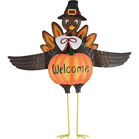 Amazon.com : Ornativity Turkey Yard Stake Decoration - Metal Outdoor ...