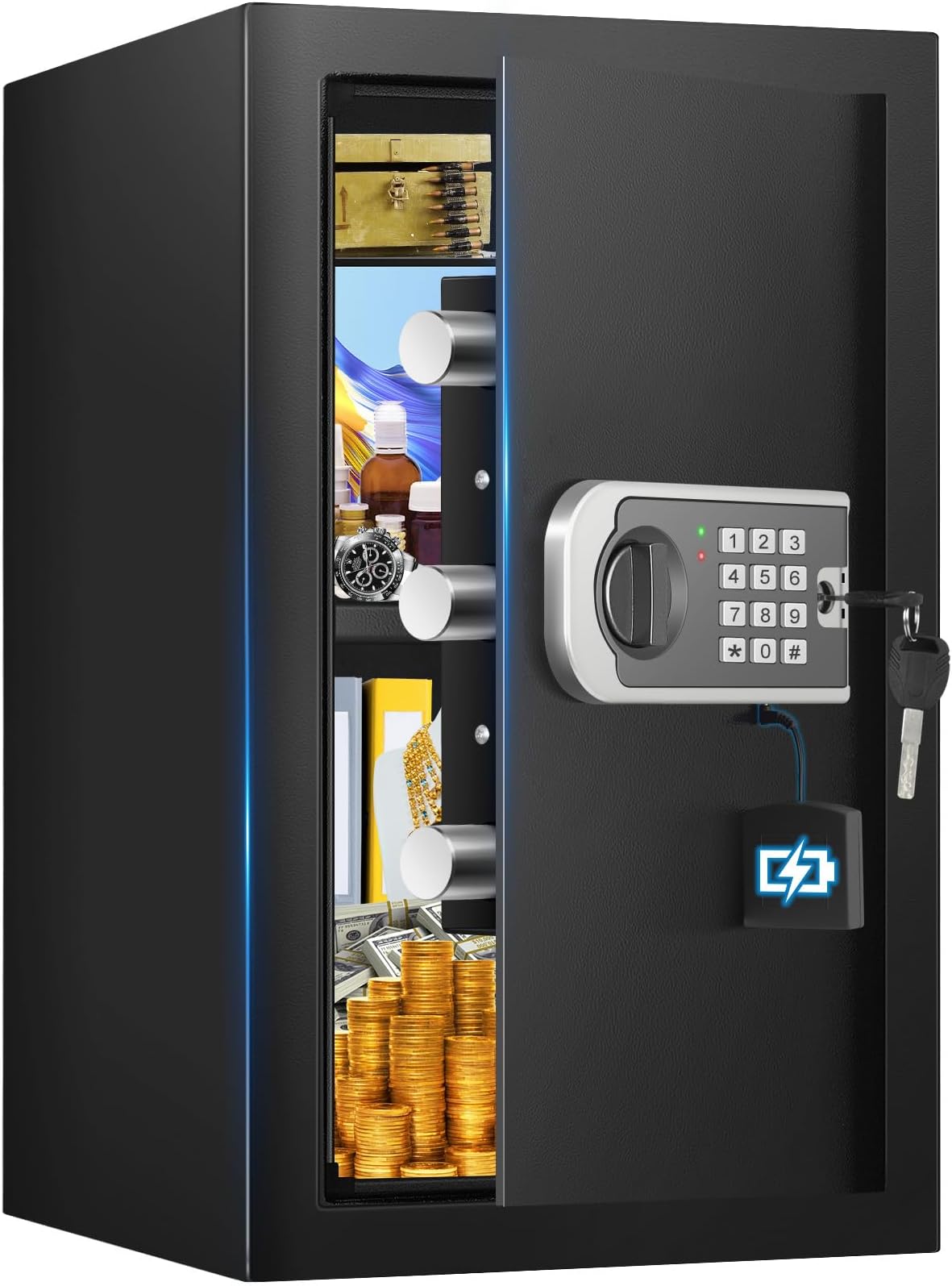 1.8 Cub Home Use Safe Box Fireproof Waterproof, Fire Proof Safe with ...