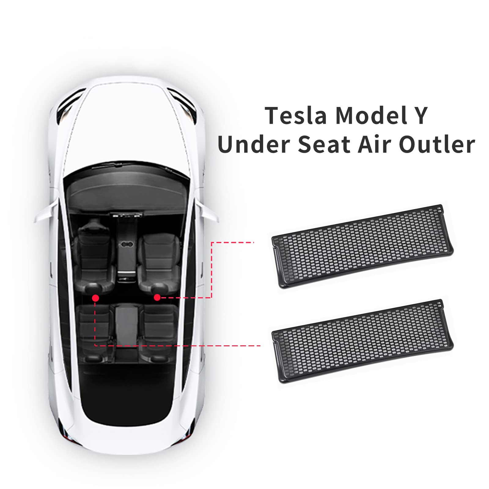 Snapklik.com : Powlamks Tesla Model Y Under Seat Air Outlet Vent Cover ...