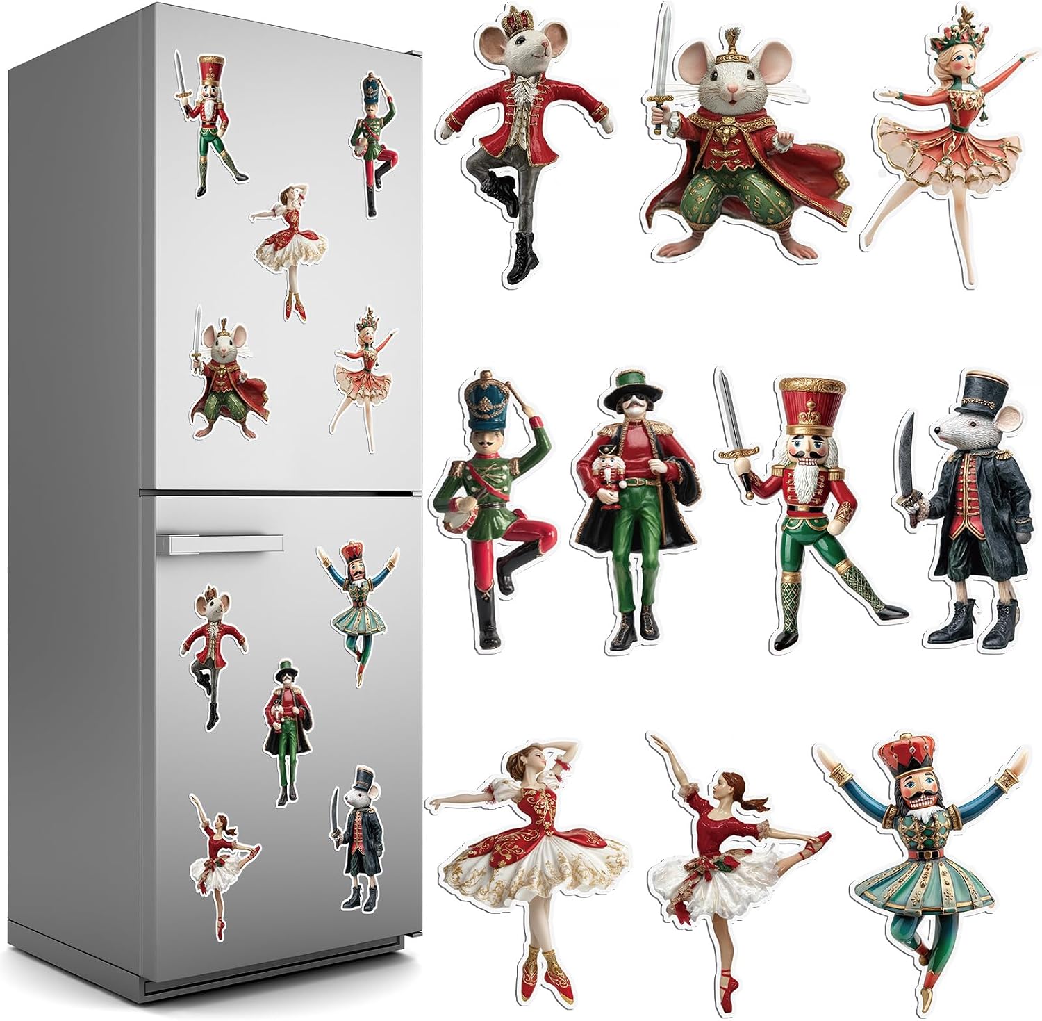 Amazon.com: Kingdder 30 Pack 6'' Christmas Nutcracker Refrigerator ...