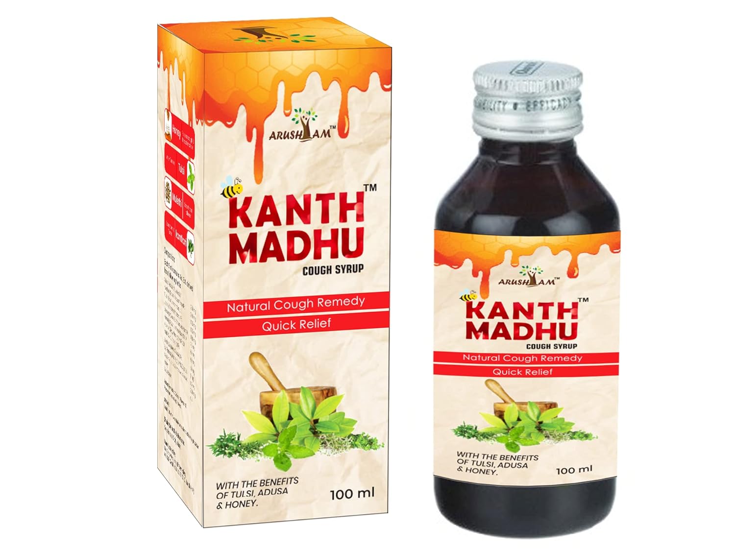 Buy Kanthmadhu Cough syrup for cough and cold with benefits of Adusa ...