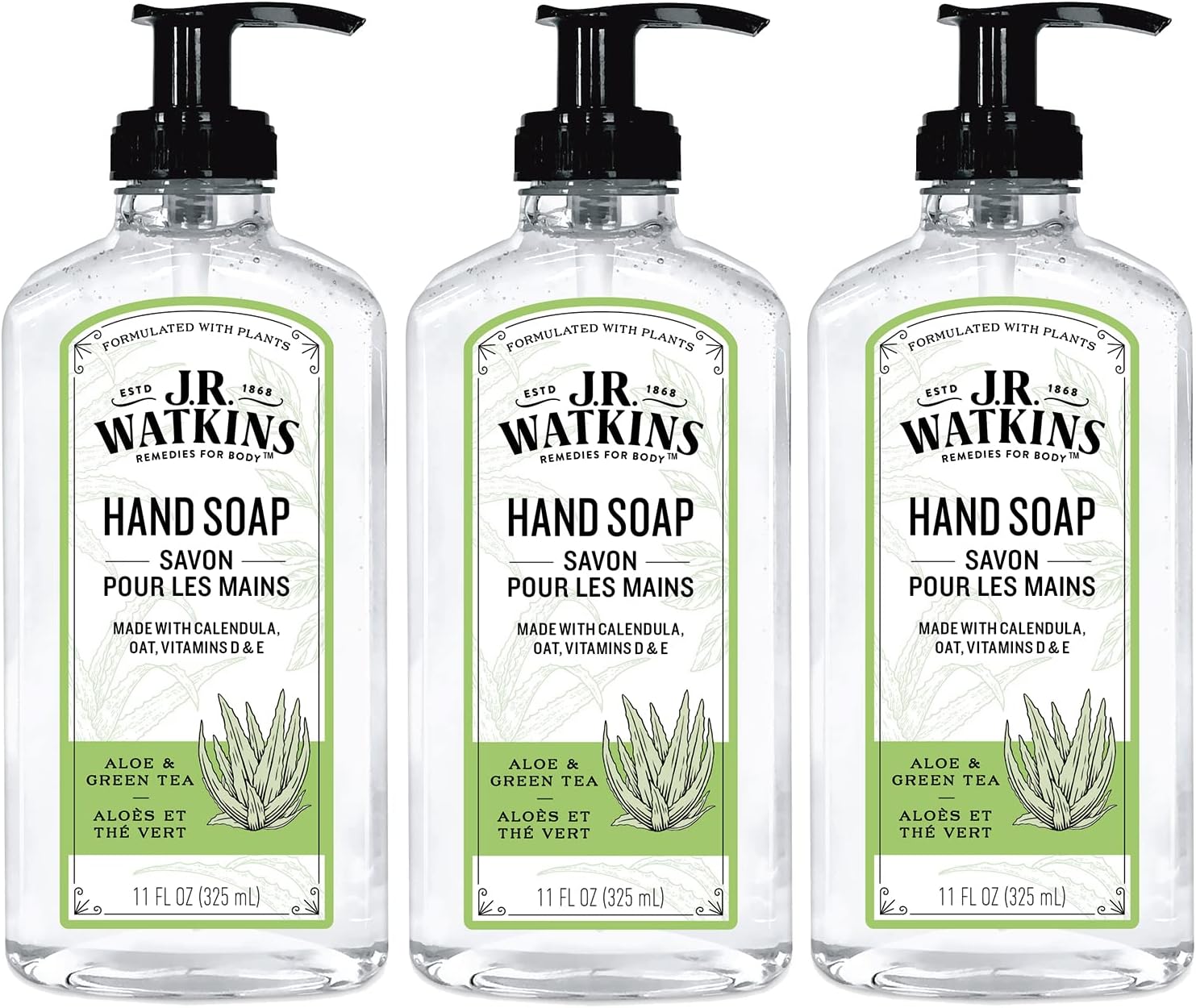 Amazon.com : J.R. Watkins Liquid Hand Soap With Dispenser, Moisturizing ...