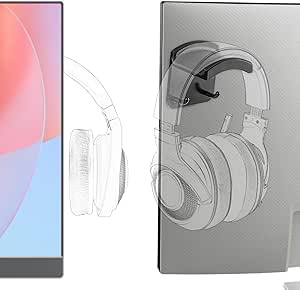 Amazon.com: GEEKRIA Computer Monitor Headphones Hanger with Cable ...