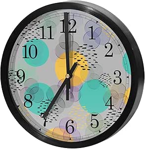 Amazon.com: MhrsLifePack Silent Round Digital Wall Clock 9.8 Inch Easy ...