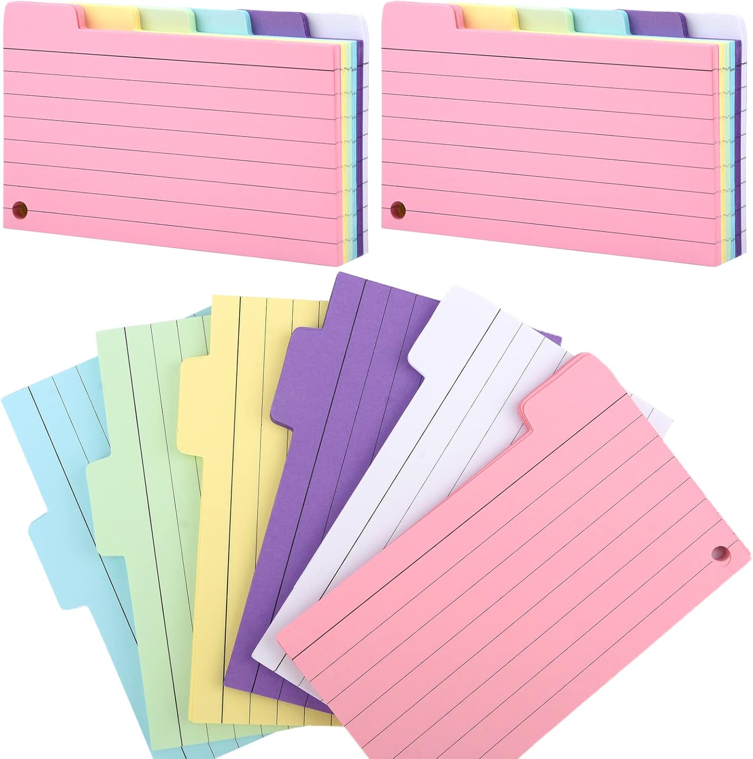 2 Pack Flash Cards, 150 Sheets Index Cards, Revision Cards for ...