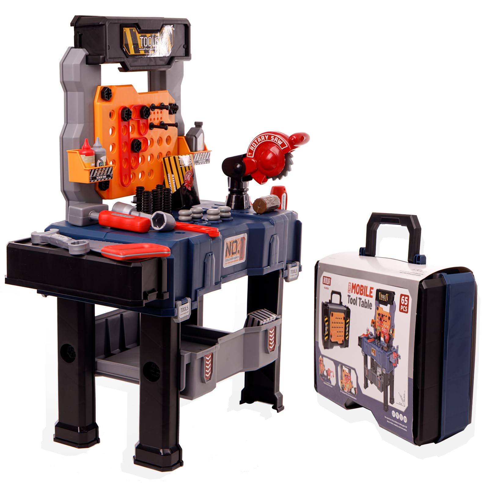 Kids Tool Bench/Table with Realistic Kids Workbench and Accessories, 65 ...