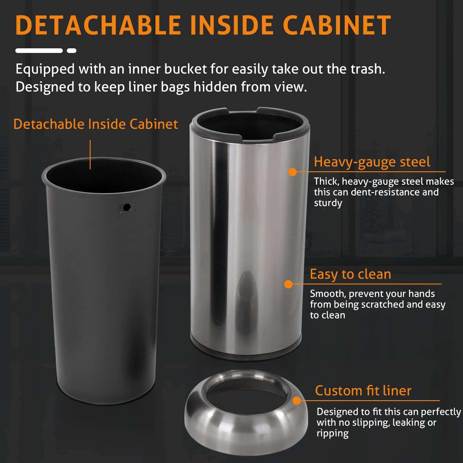 Interior Commercial Garbage Can