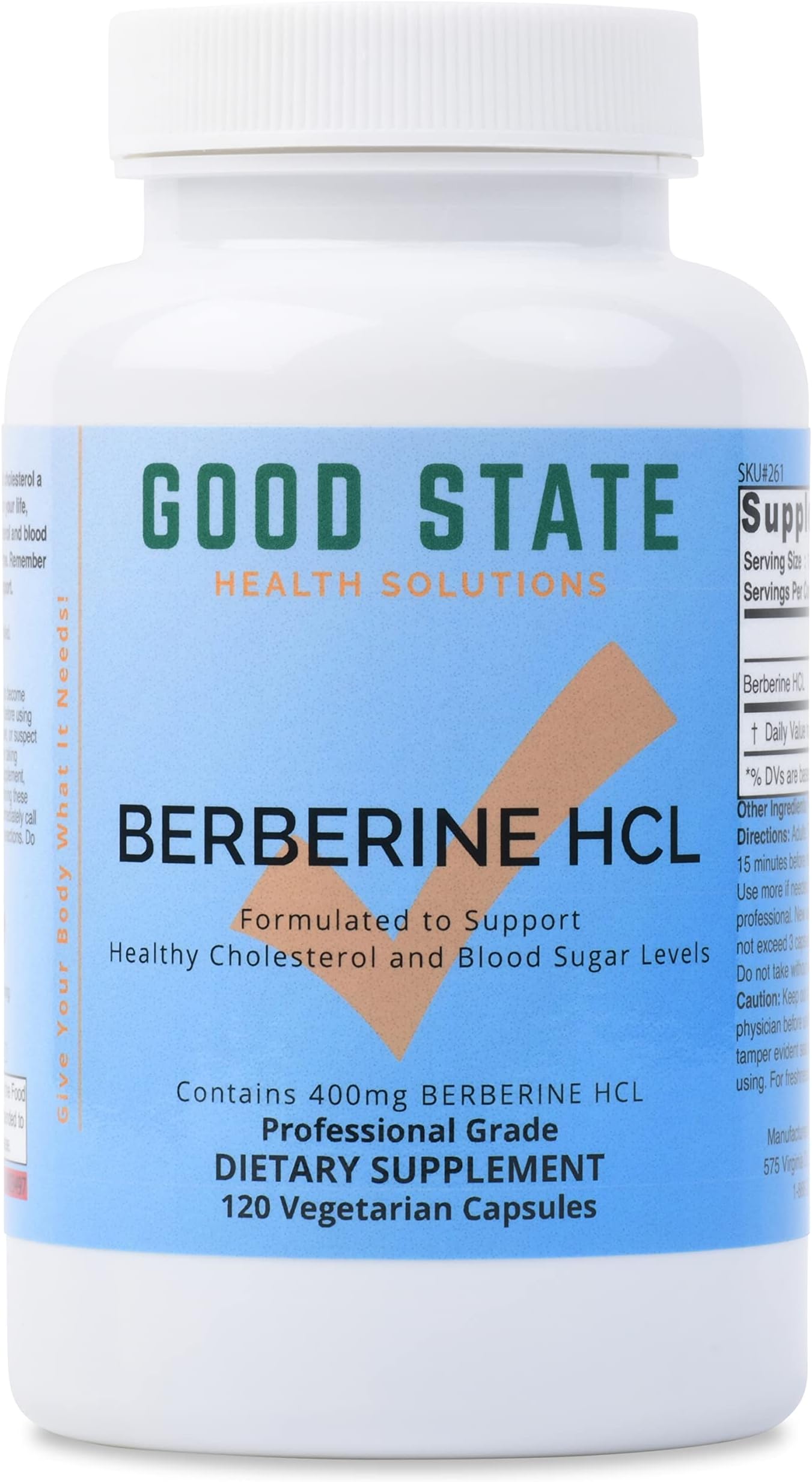 Amazon.com: Good State Berberine HCL 400mg, 120 Vegetarian Capsules ...