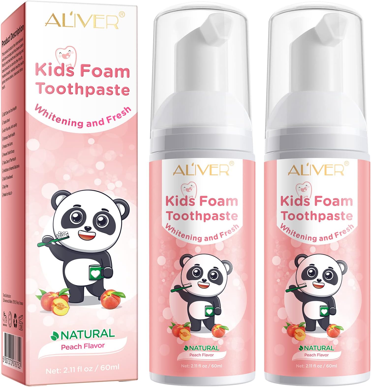 Amazon.com: Foam Toothpaste Kids, Kids Mouthwash with Fruit Flavor ...