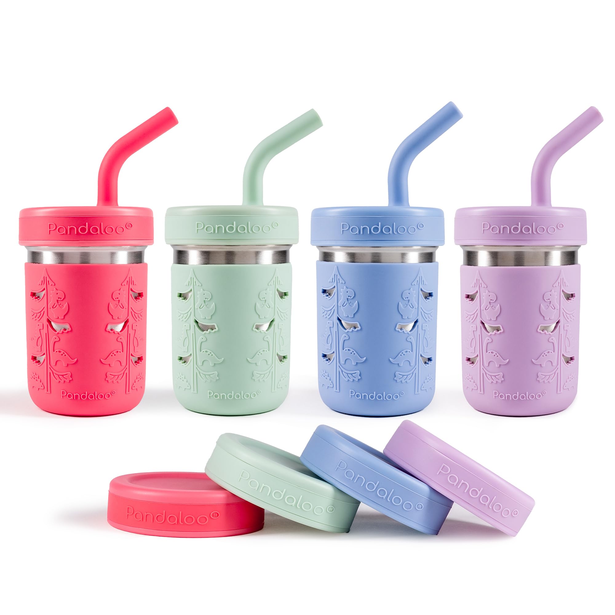 Amazon.com: Pandaloo® Smoothie Cups for Kids - Stainless Steel Toddler ...