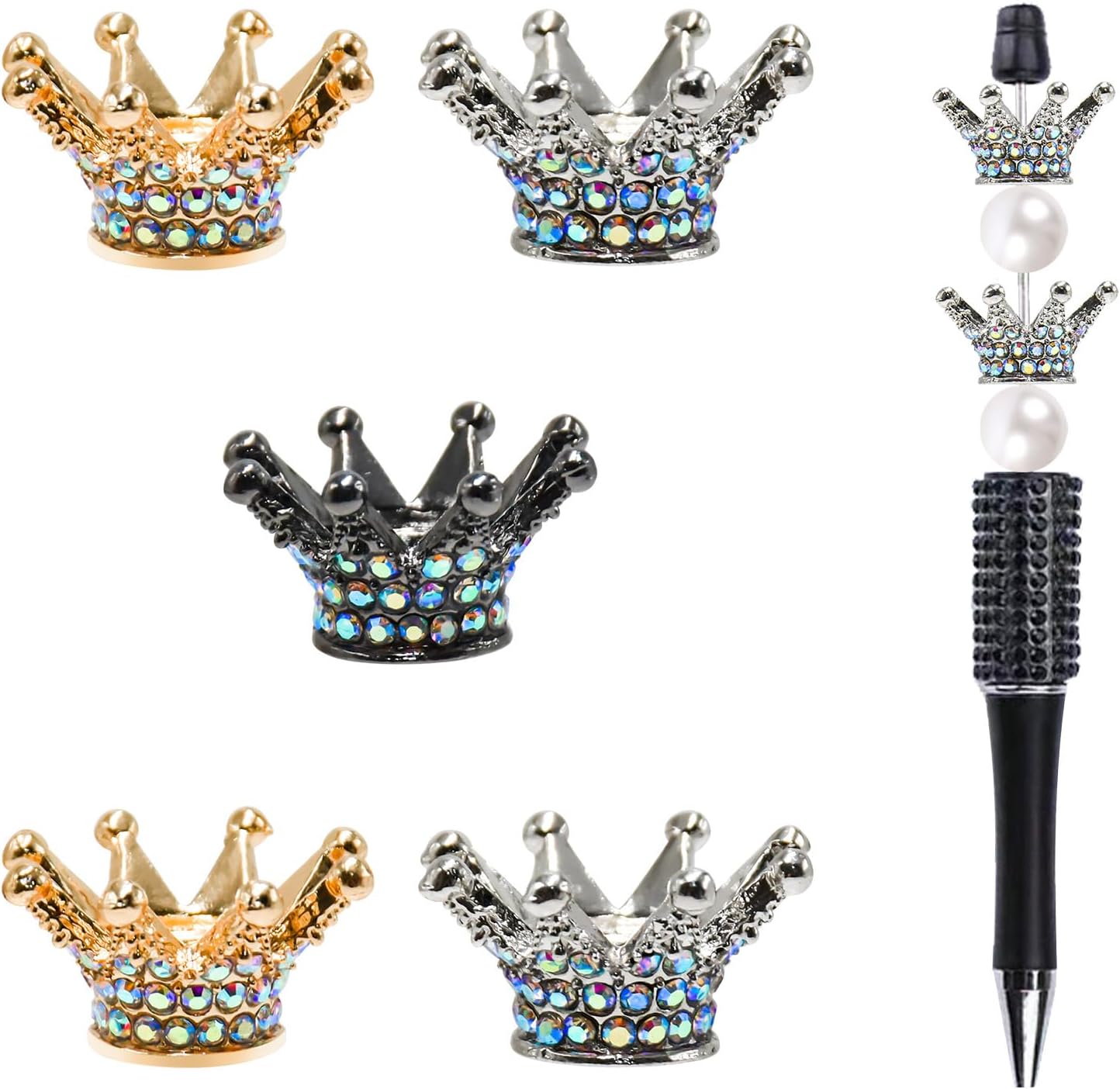 Amazon.com: Focal Beads for Pens 7Pcs Rhinestone Heart Shaped Diamand ...