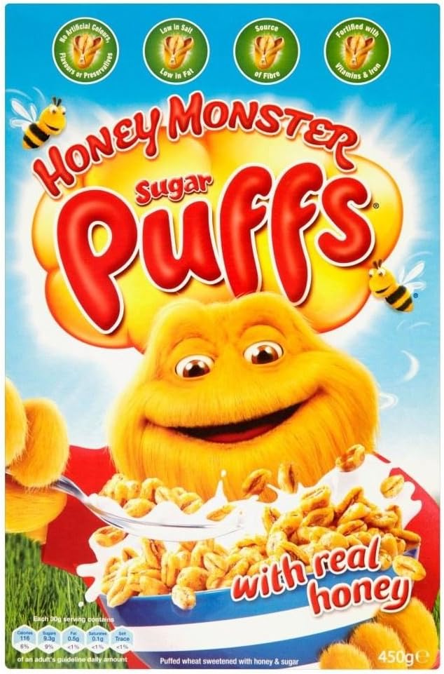 Honey Monster Foods Sugar Puffs (450g) : Amazon.co.uk: Grocery