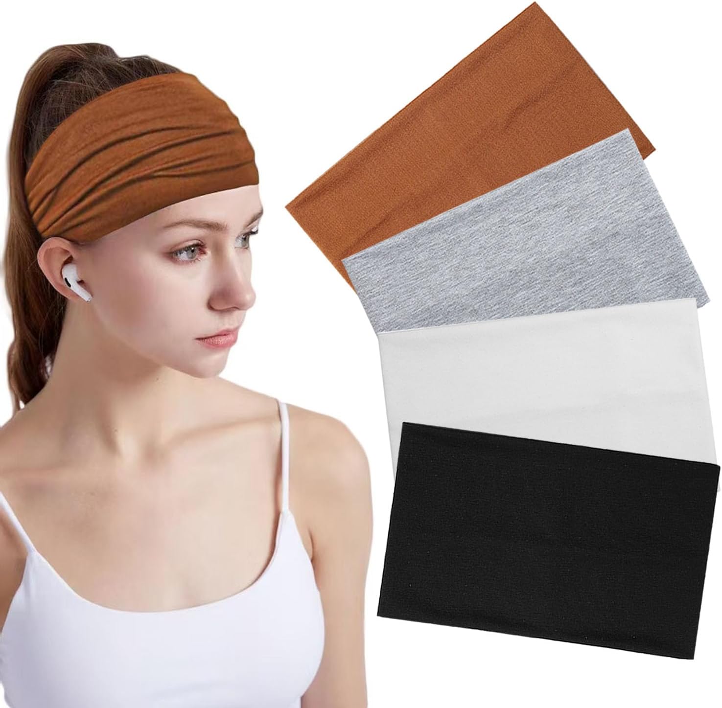 Amazon.com : Sefiinh Wide Headbands For Women Stretch Headband Boho ...