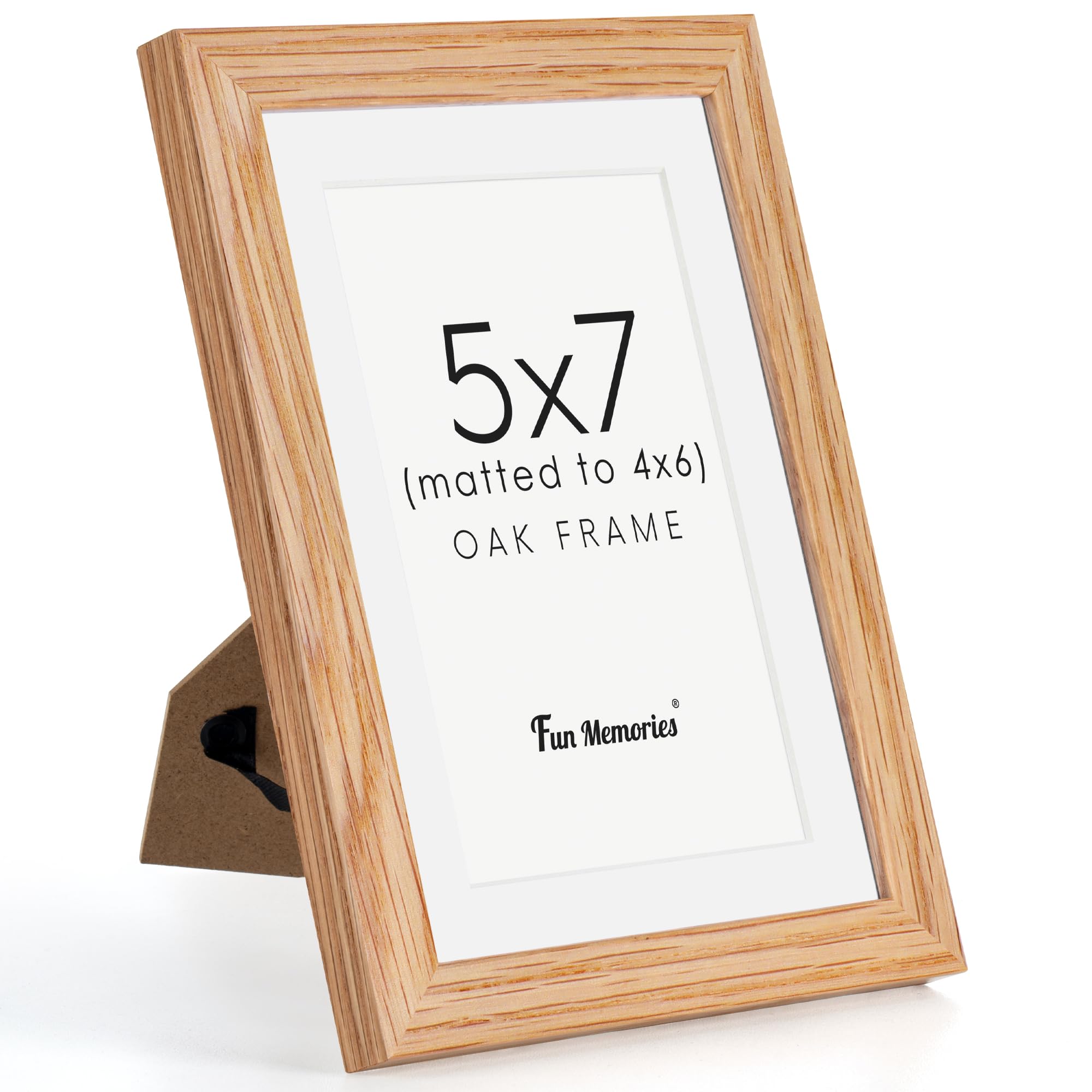 Amazon.com - 5x7 Picture Frame, Solid Oak Wood 5 x 7 Frame with ...