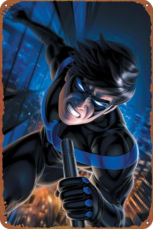 Amazon.com: Nightwing Comic Posters Tin Signs Retro Metal Movie Tins ...