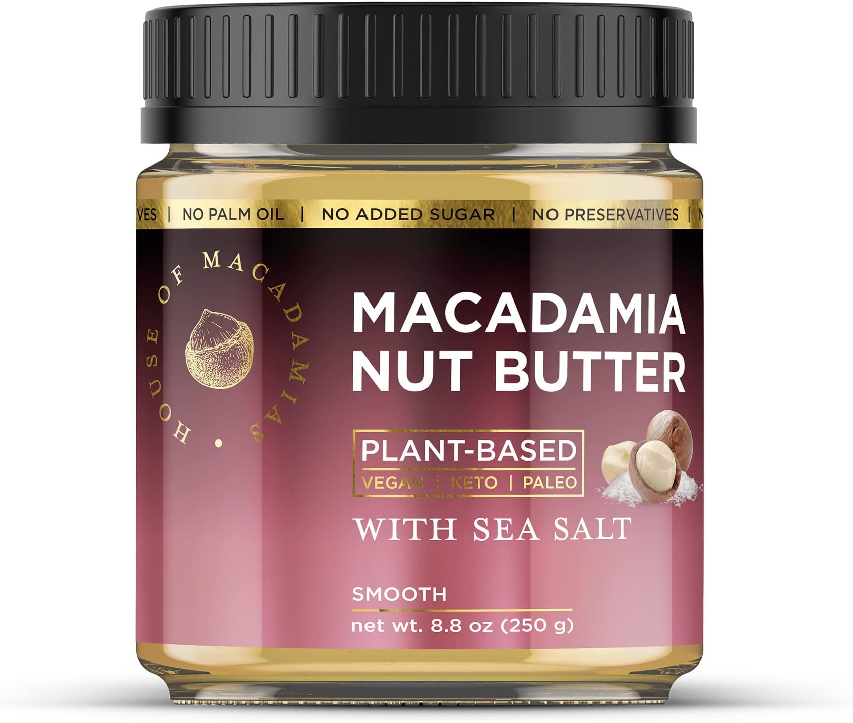 Amazon.com : House of Macadamias Macadamia Nut Butter with Sea Salt - 8 ...