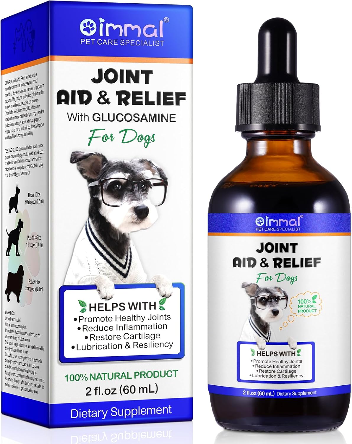 FIDITUIH Dog Joint Supplements Dropper 60ml, Pain Relief For Dogs ...